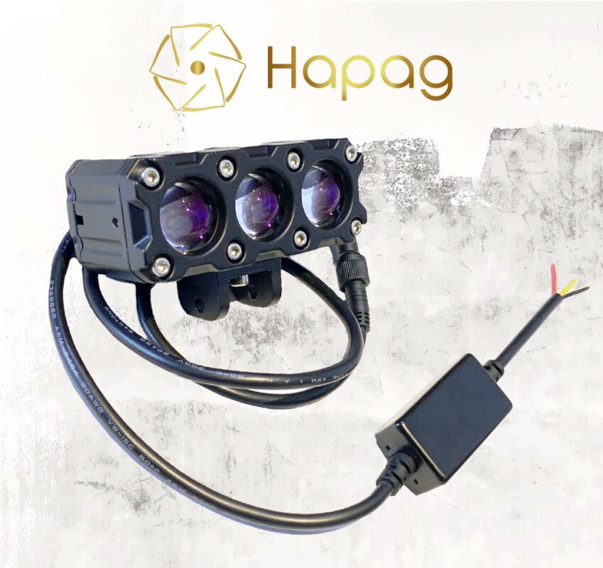HAPAG MINI LASER 3 MATA 70 WATT , 12 - 24 VOLT - SETIA UTAMA BULLAES