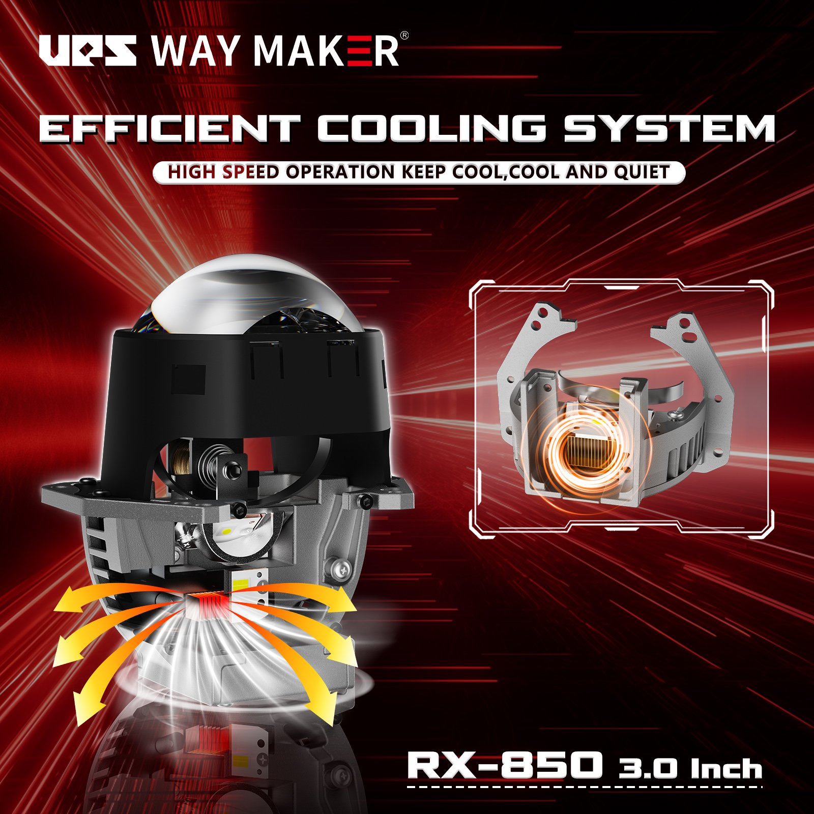 BI-LASER BILED PROJECTOR UPS WAY MAKER 3 INCH RX850 - SETIA UTAMA BULLAES